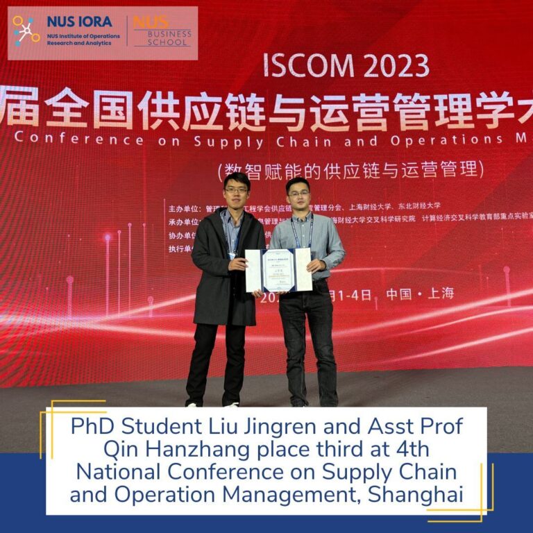 IORA – Institute of Operations Research and Analytics – Institute of Operations Research and ...